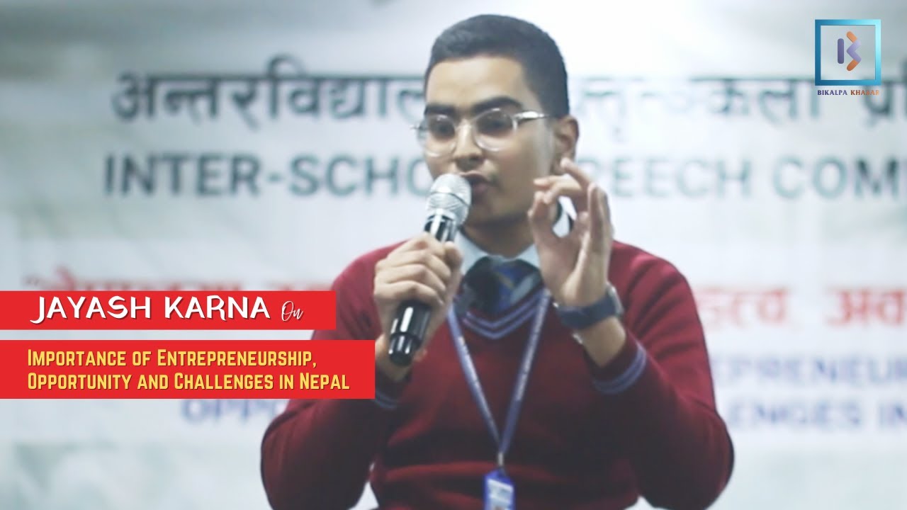 Jayash Karna on " The Importance of Entrepreneurship, Opportunity and ...