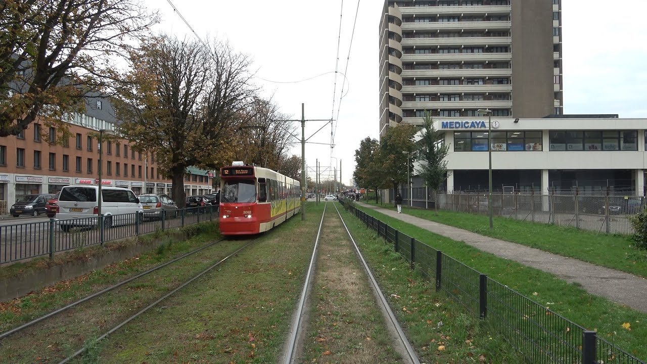 HTM tramlijn 6 Leidschendam Noord - Haagse Markt - Station Den Haag Centraal | BN GTL8 3073 ...