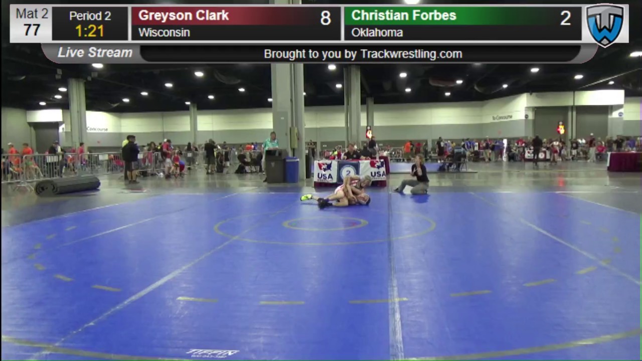 894 Schoolboy 77 Greyson Clark Wisconsin vs Christian Forbes Oklahoma ...