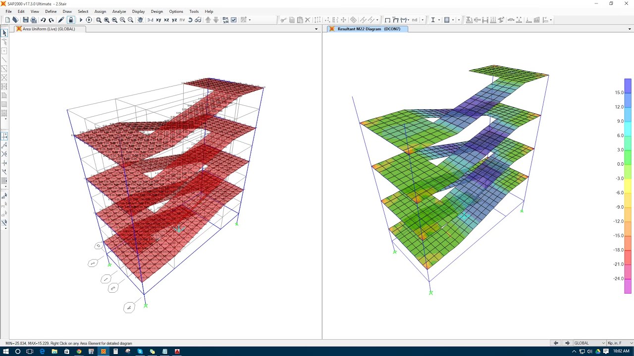 Stair Modeling & Design in SAP2000 - YouTube