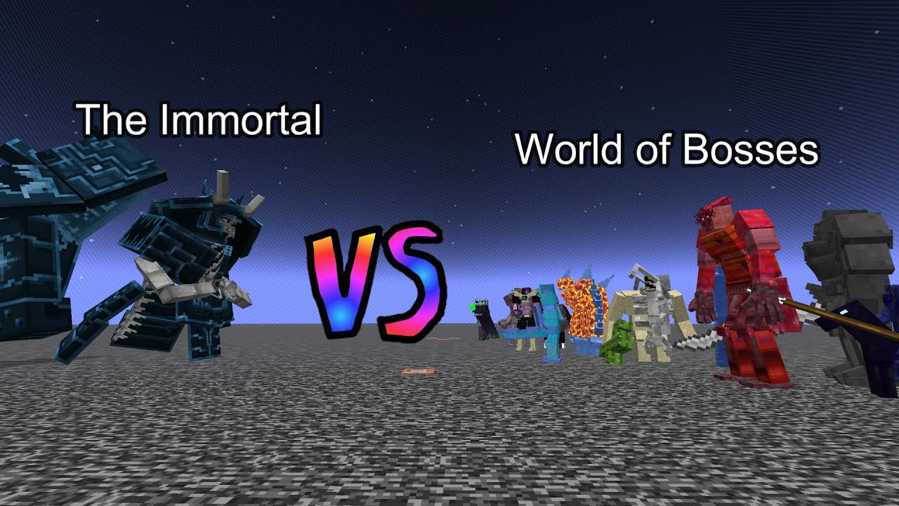 The Immortal vs World of Bosses | Minecraft Mob Battle - YouTube