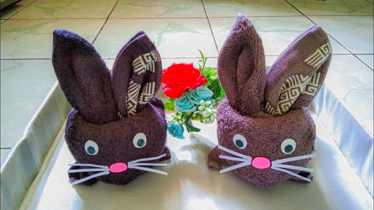 Parsel Handuk Simple - Hantaran Handuk Bentuk Kelinci - Tutorial ...