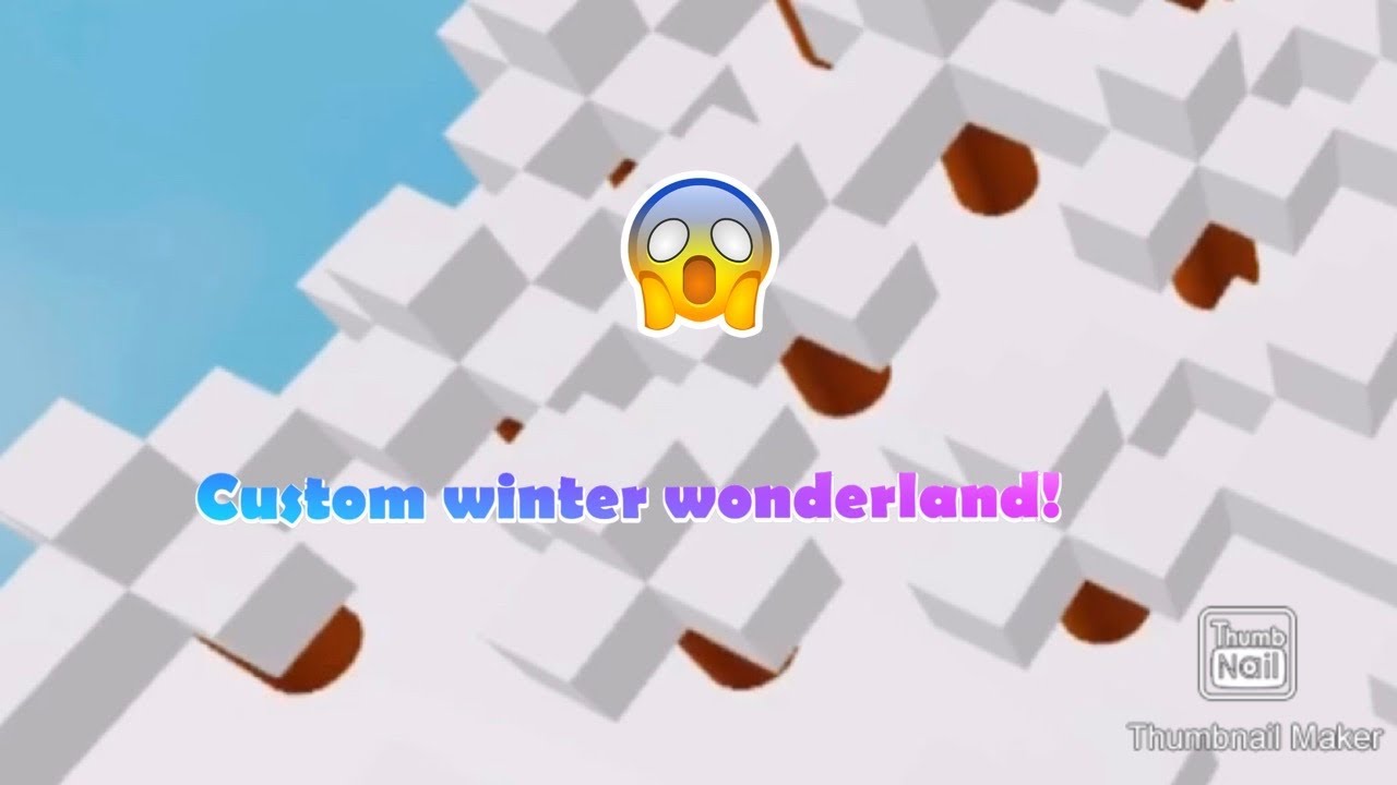 Speed built: Roblox piggy build mode: My custom Winter Wonderland map ...
