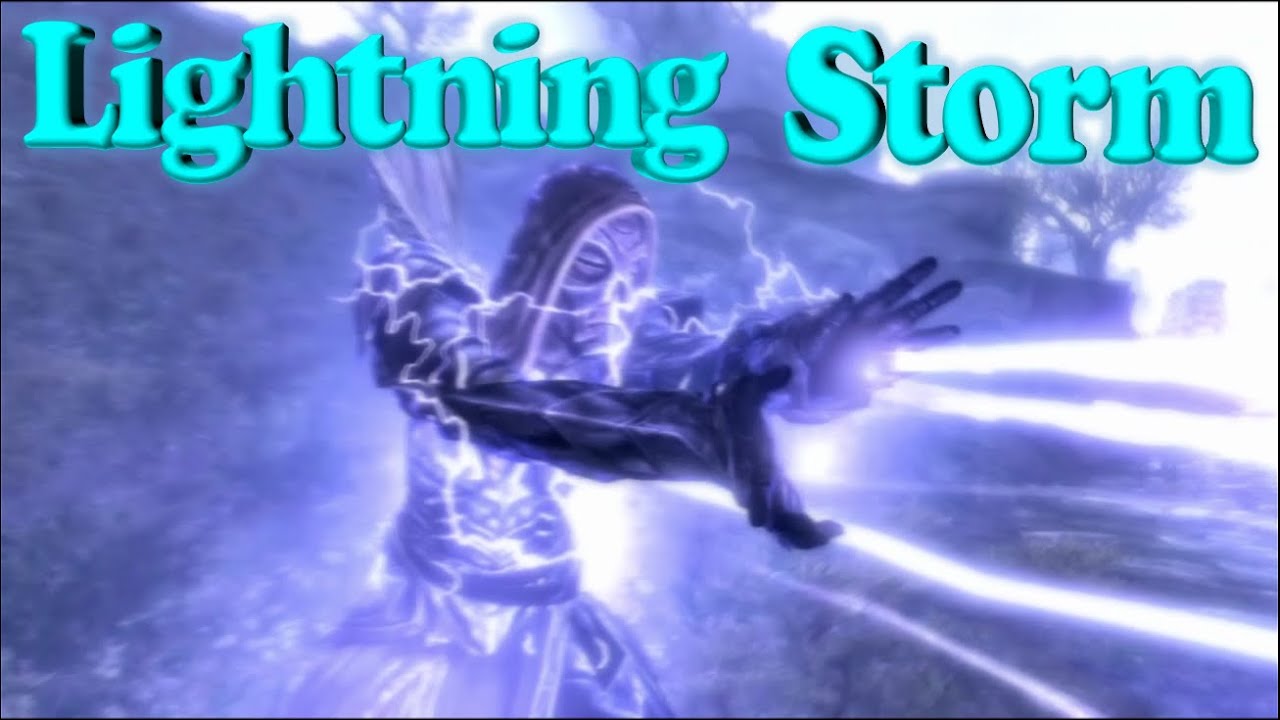 Skyrim Lightning Storm Fun - YouTube