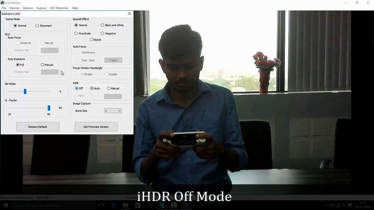 iHDR (i-High Dynamic Range) demo with 13MP Autofocus USB Camera ...