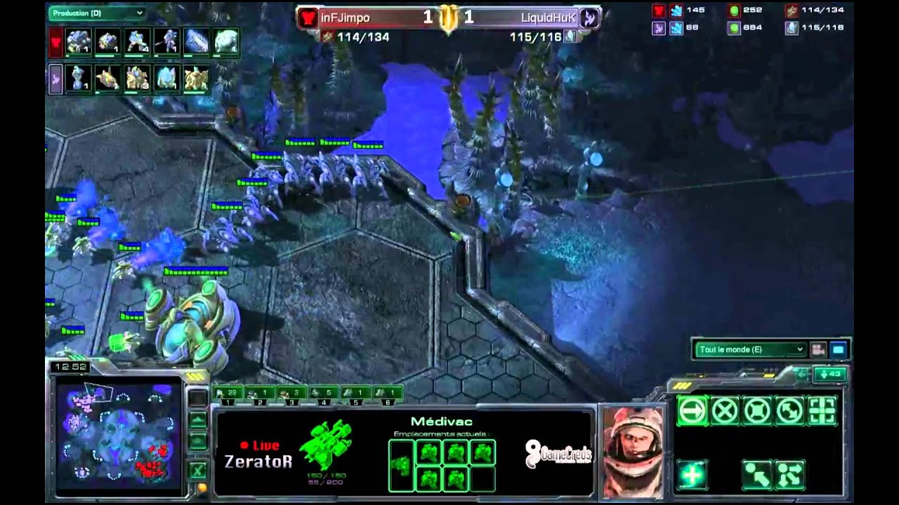 [ZrT-SC2] - HuK(P) / Jimpo(T) - VOD #53 - YouTube