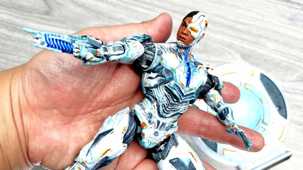 How to custom paint Cyborg. Fondjoy. 1/9 scale action figure. DC ...