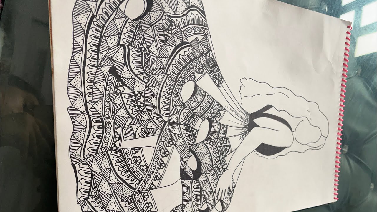 Beautiful girl Mandala drawing |Mandala drawing | step by step - YouTube