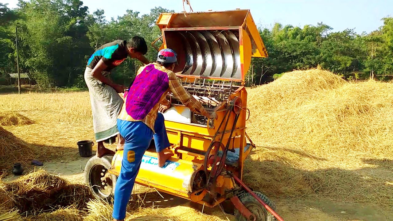 village excellent thresher machine 2023 amazing thresher machine video ...
