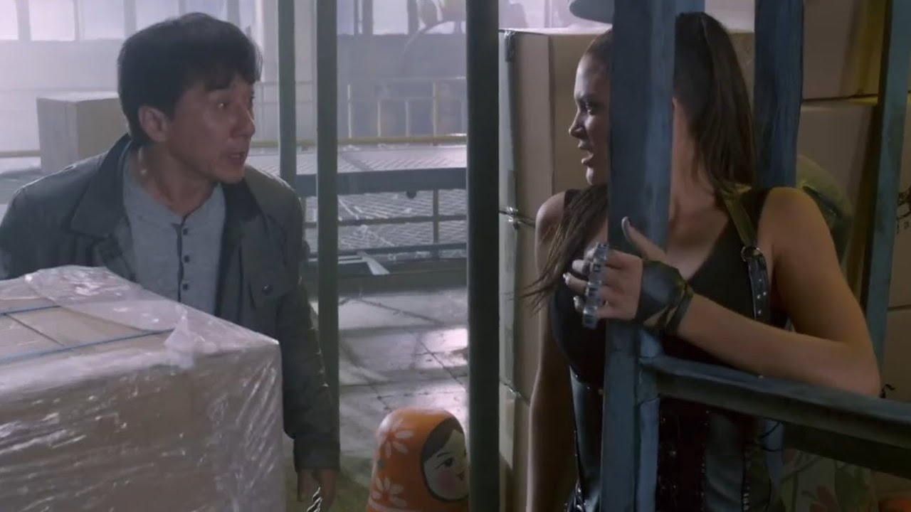 Jackie Chan vs busty Eve Torres Funny Fight scene | Skip Trace(2016 ...