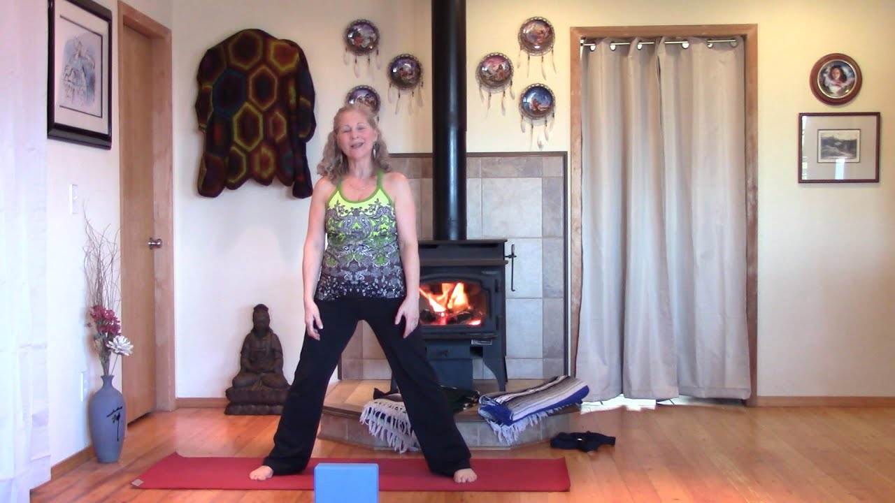 Gentle Yoga Balance class for people over 45 - YouTube