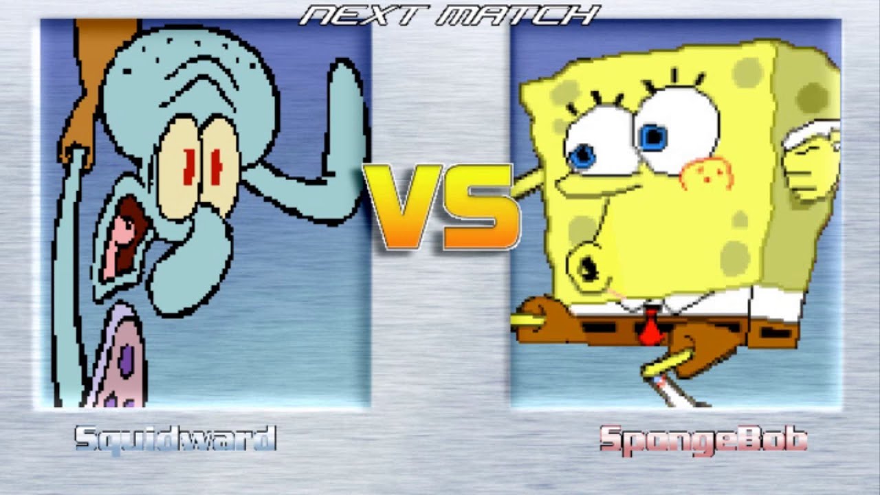 M.U.G.E.N BATTLES | Squidward Tentacles vs SpongeBob SquarePants - YouTube
