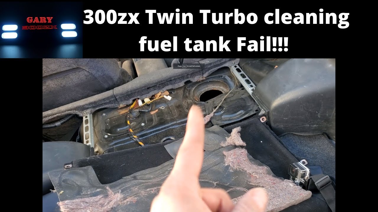 300zx fuel tank cleaning fail!!! - YouTube