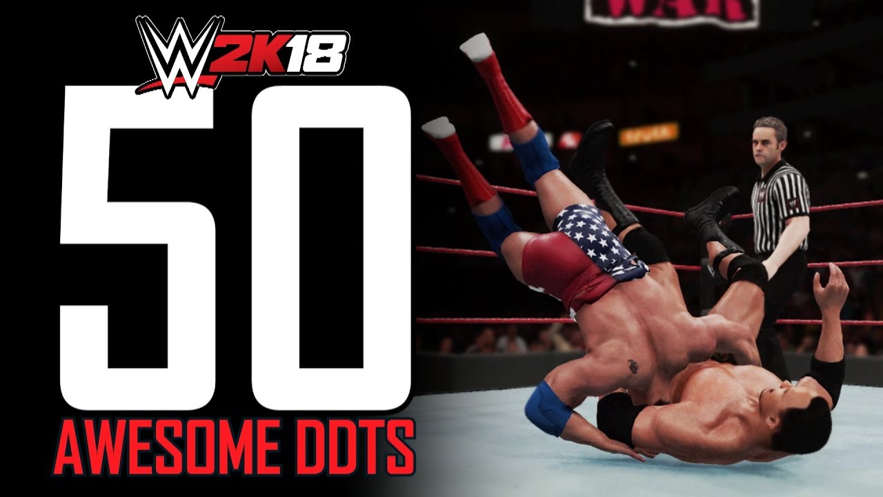 WWE 2K18 - 50 DDTs In The Game! (DDT Fury) - YouTube