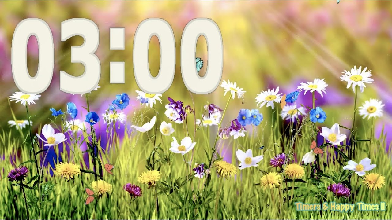 3 Minute Spring 🦋🌼Countdown Timer || Cuenta Regresiva de 3 Minutos ...