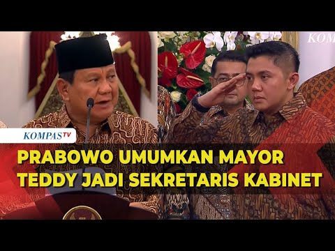 Hormat Mayor Teddy Saat Diumumkan Prabowo sebagai Sekretaris Kabinet ...