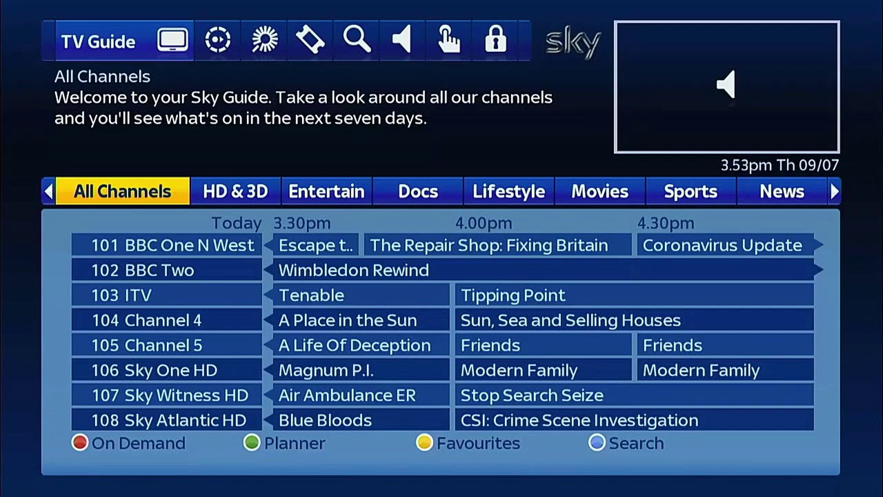 If Sky+HD Had EPG Music - YouTube