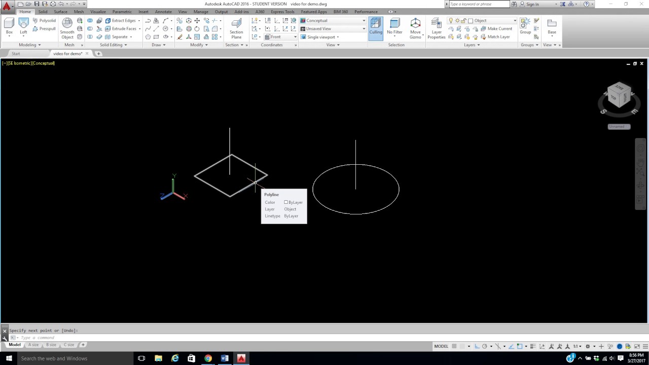 3D Loft command - YouTube