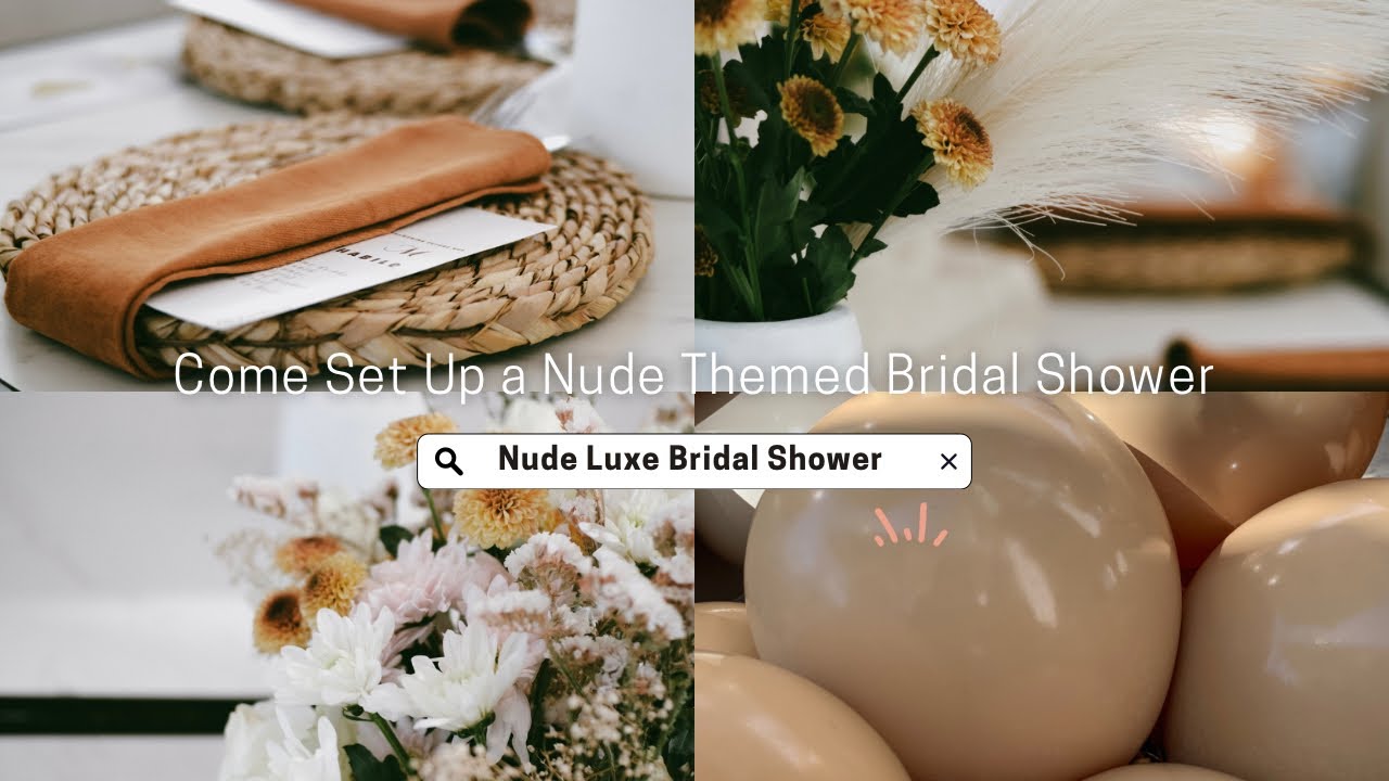 Sophisticated Nude Themed Bridal Shower Setup by Yemi Events Vlog - YouTube