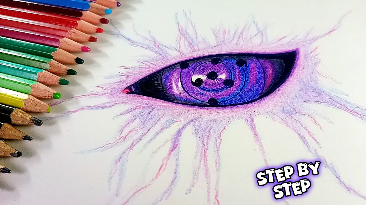 How to Draw Sasuke Rinne Sharingan Eye || Naruto Shippuden - YouTube