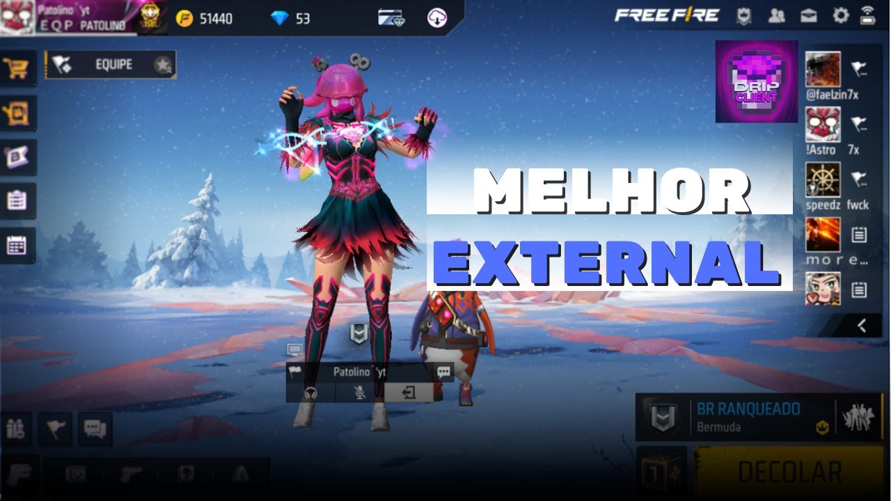 AO VIVO🔥ATUALIZAÇÃO TOP🔥FREE FIRE🔥EXTERNAL DRIP CLIENT🔥#freefire - YouTube
