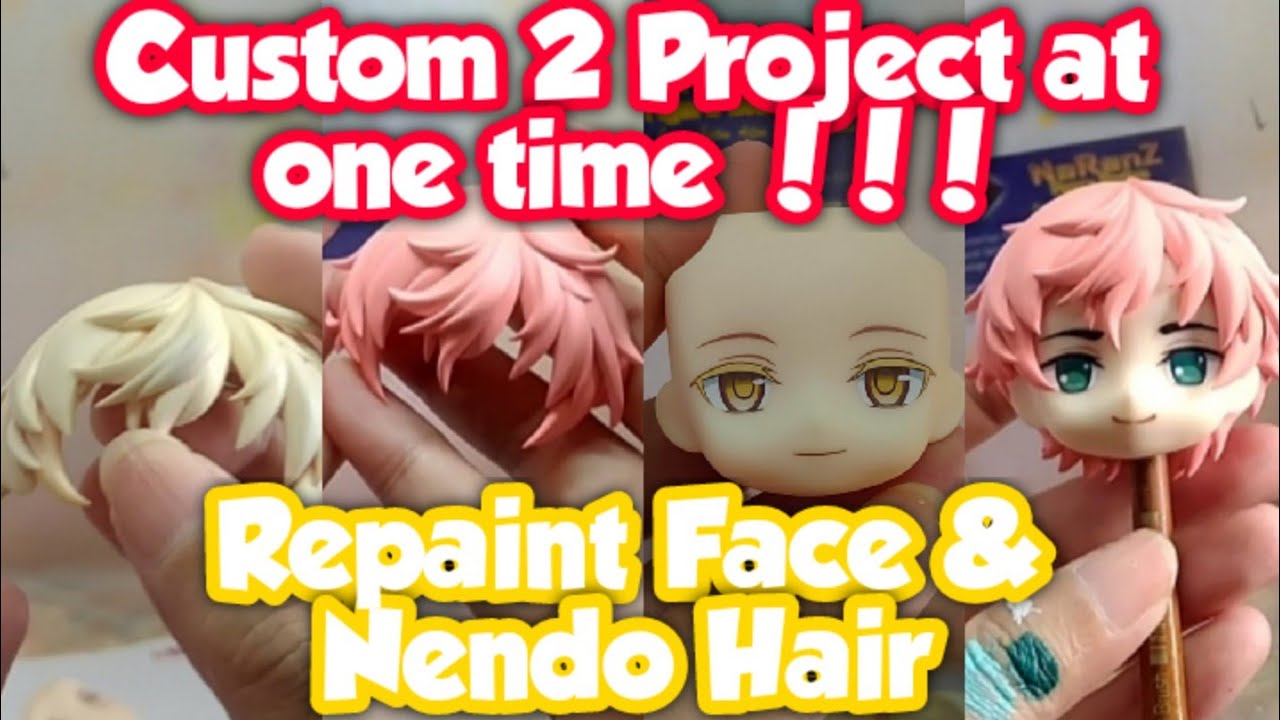 Repaint Kisumi Shigino Nendo Hair & Soysuke Yamazaki Nendo Face Plate ...