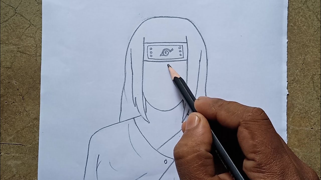 How to draw Neji Hyuga from Naruto ll easy anime sketch drawing ll ...