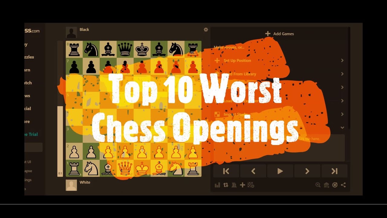 Top 10 Worst Openings in Chess - YouTube