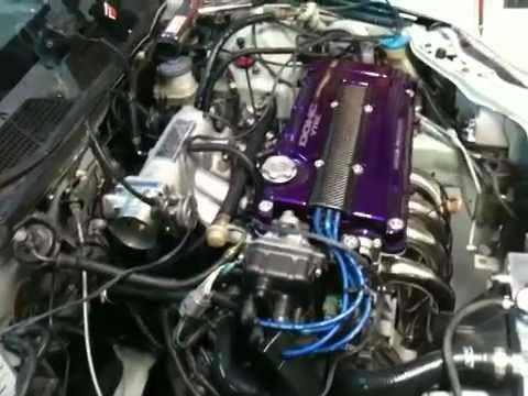 Long rod, high compression B18C1 start up - YouTube