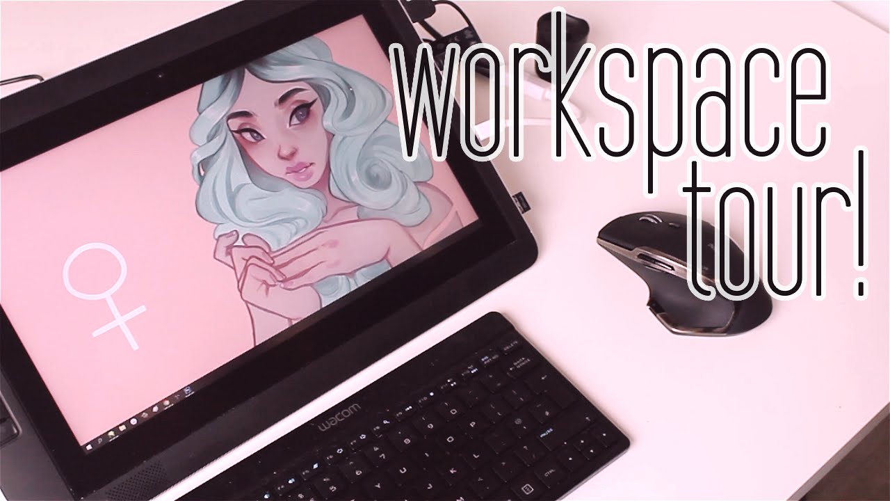 2016 Workspace Tour! - What do I use to draw? - YouTube