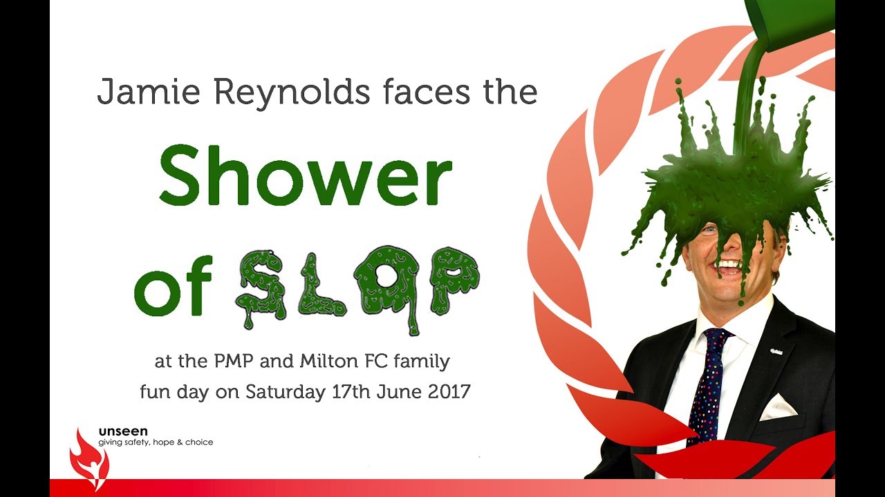Jamie Reynolds gets gunged for charity - YouTube