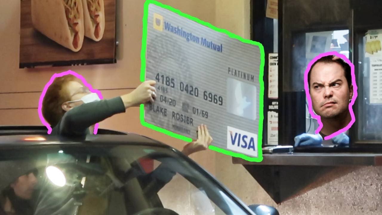 Using a GIANT Credit Card at Drive Thrus - YouTube