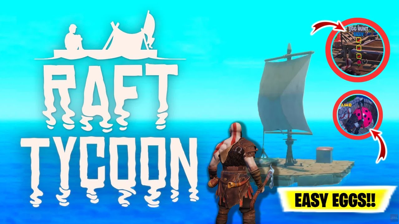 RAFT TYCOON Fortnite Egg Hunt All EASY EASTER EGGS | RAFT TYCOON ...