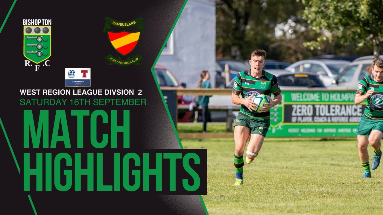 Bishopton RFC v Cambuslang RFC 16/09/23 - YouTube