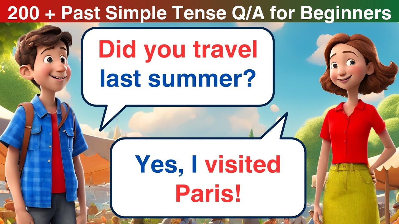 English Conversation Practice for Beginners | Past Simple Tense ...