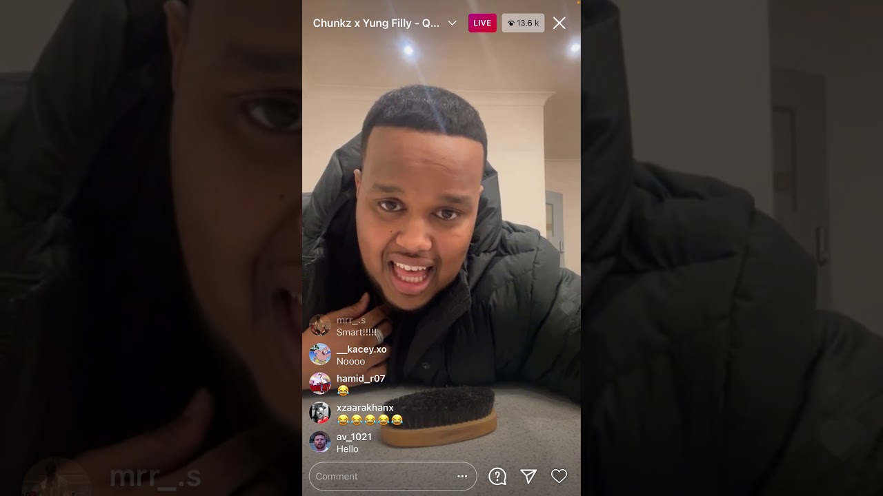 Chunkz X Yung filly do a Q&A on insta live. - YouTube