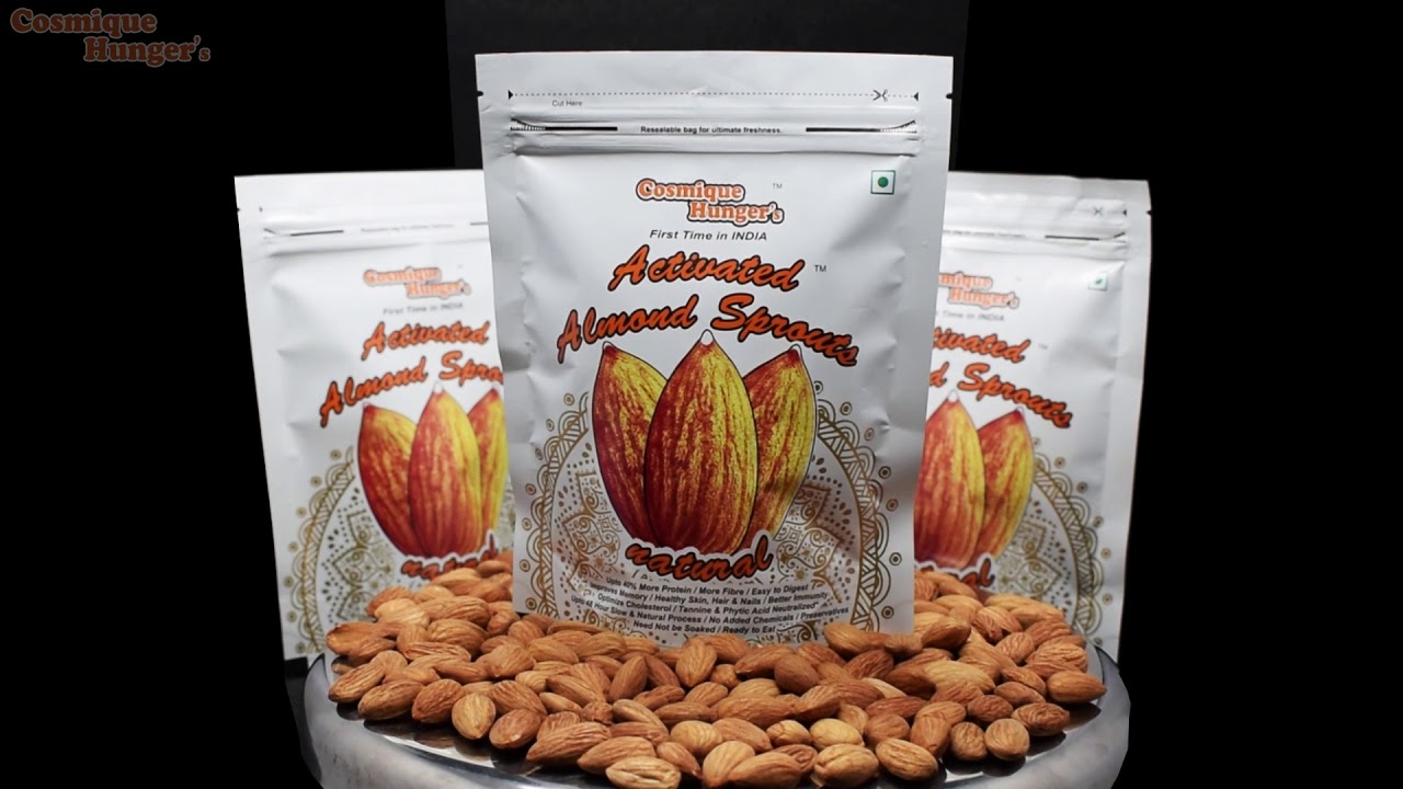 Activated Almond Sprouts | www.cosmiquehunger.com - YouTube