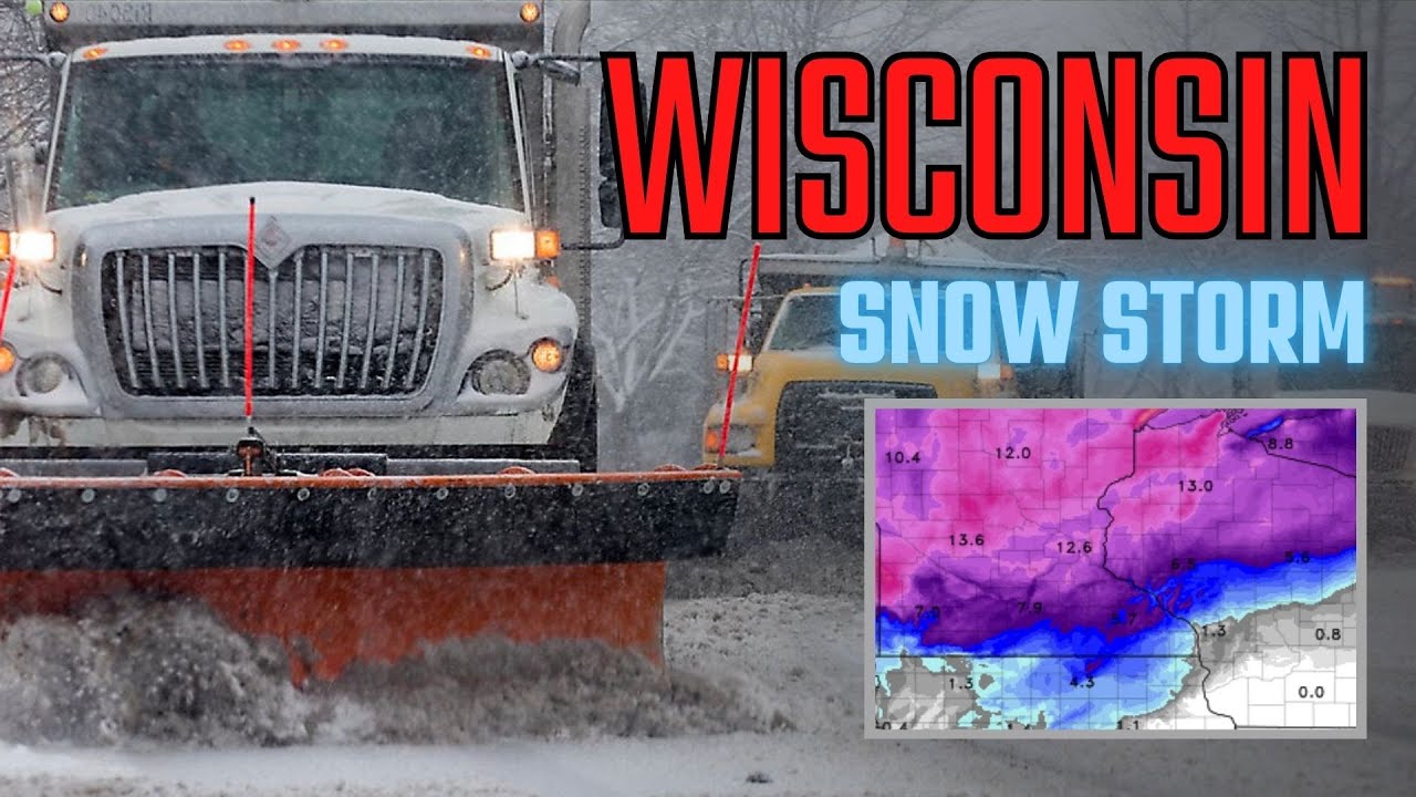 🟥 Live STORM CHASER - Whiteout Conditions and Snow-covered roads in ...