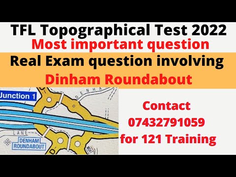 TFL topographical test 2022/Denham Roundabout/Real Exam question ...