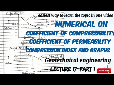 Numerical on coefficient of compressibility,volume compressibility ...
