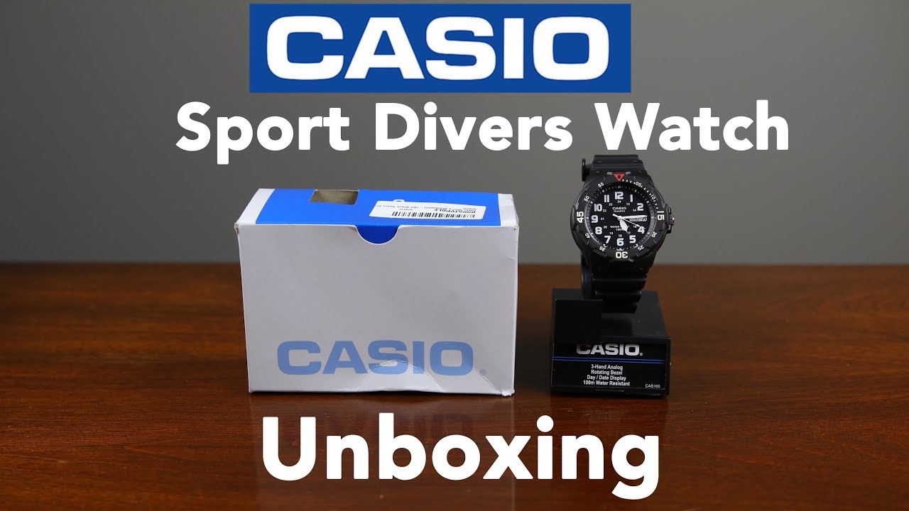 Casio Sport Analog Dive Watch Unboxing - YouTube