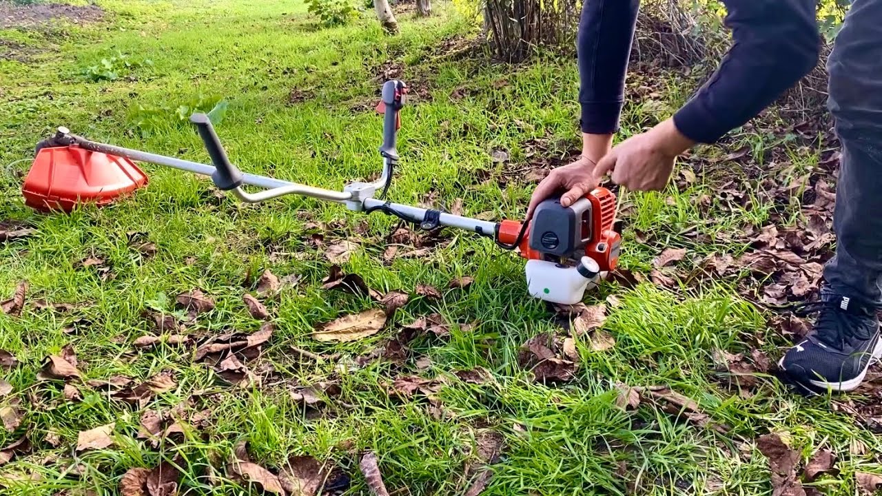 Як завести мотокосу⁉️Запуск бензотримера Husqvarna 331R - YouTube