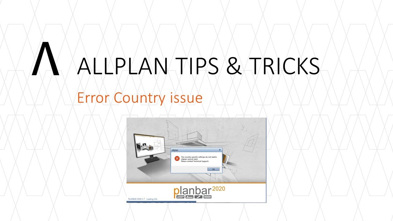 Allplan Tip 005 - Error: Country issue - YouTube