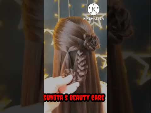 so beautiful 😍😍 hiar style for girls done by sunita s beauty care - YouTube