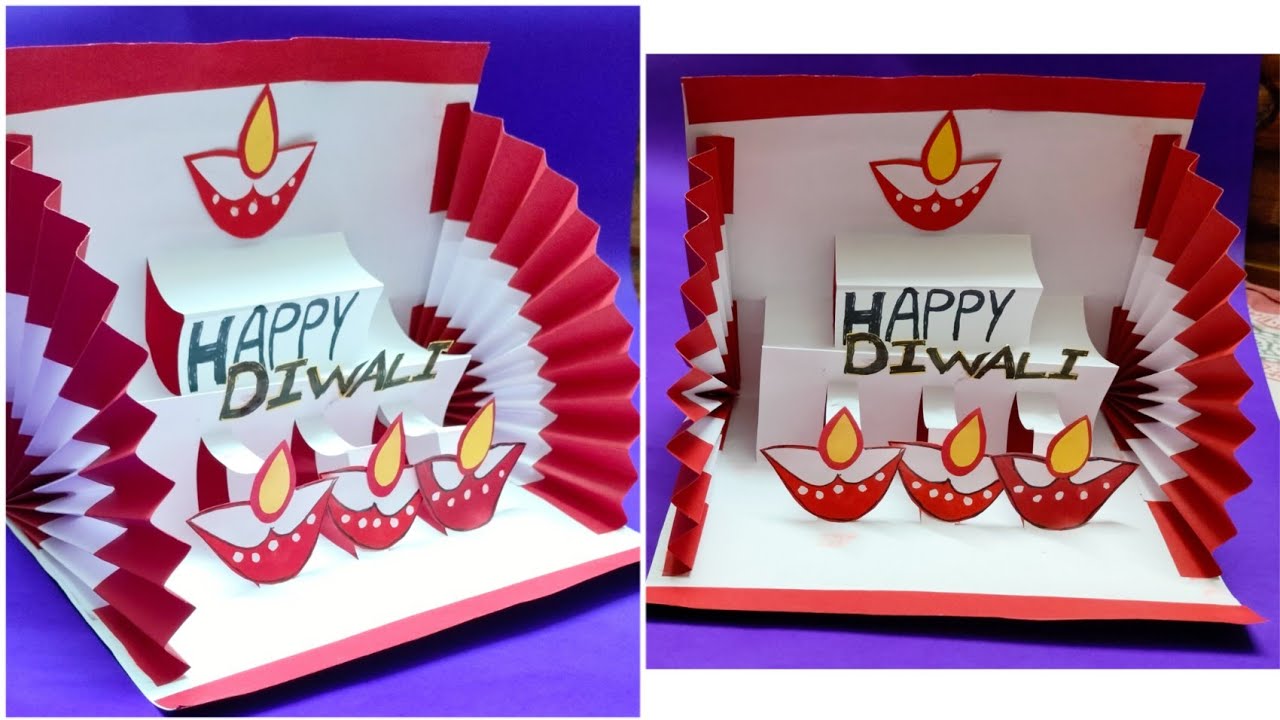 Diy Diwali greeting card/Handmade Diwali Card Making ideas#diy # ...