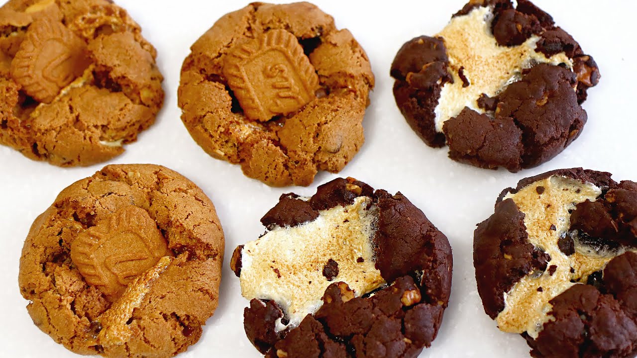 [SUB] 로터스 초코 스모어 쿠키 만들기 마시멜로우 쿠키 완벽레시피! Lotus S'more Cookie Marshmello ...