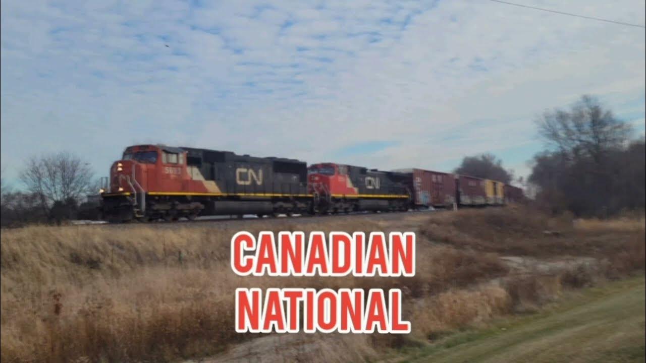 Canadian National Freight Train Rumbling Through Plainfield Illinois - YouTube