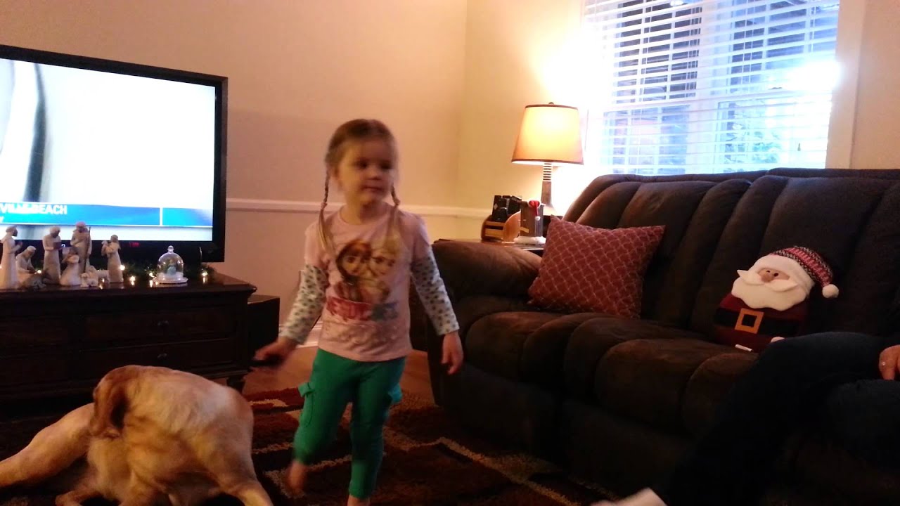 Hannah discovers what a fart machine does - YouTube