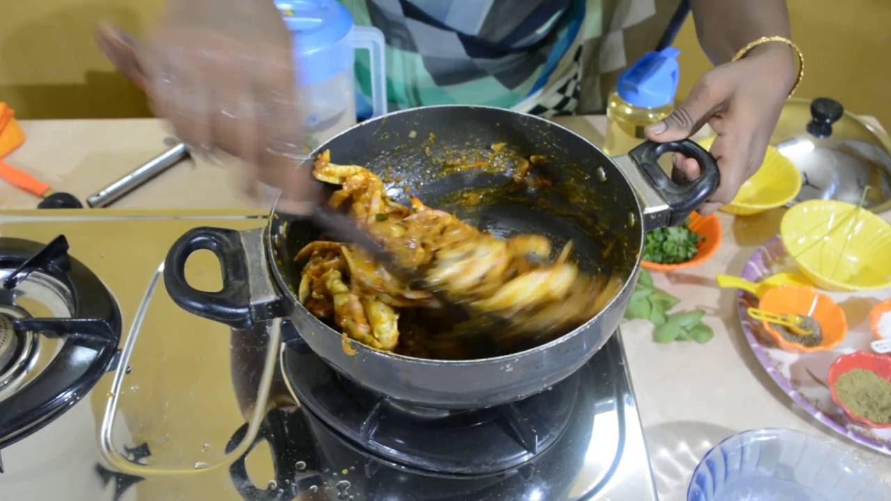 How to make Crab Fry in tamil | Nandu Varuval |Crab Fry Recipe - YouTube