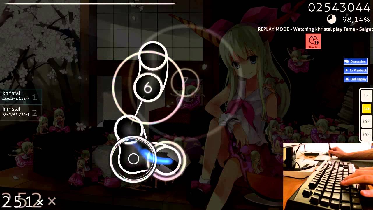 Osu! liveplay camera 120fps test - YouTube